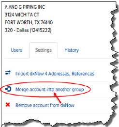 Merge an Account into Another Account Group